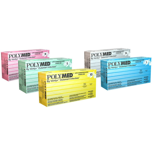 Polymed® Powder Free Latex Exam Gloves by Ventyv - ADS Dental and ...